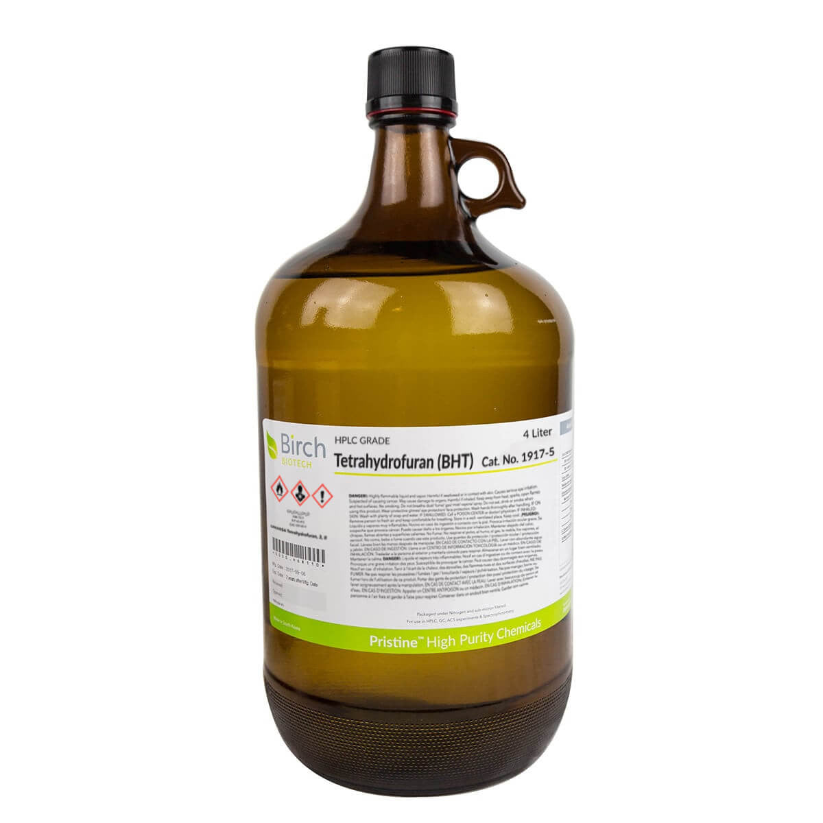 PRISTINE® Tetrahydrofuran, HPLC Grade, 4 x 4 Liter Bottles/Case – Birch ...