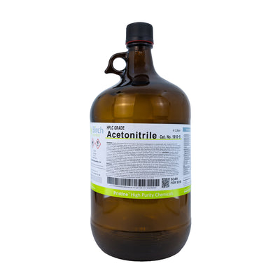 PRISTINE® Acetonitrile, HPLC Grade, 4 x 4 Liter Bottles/Case – Birch ...